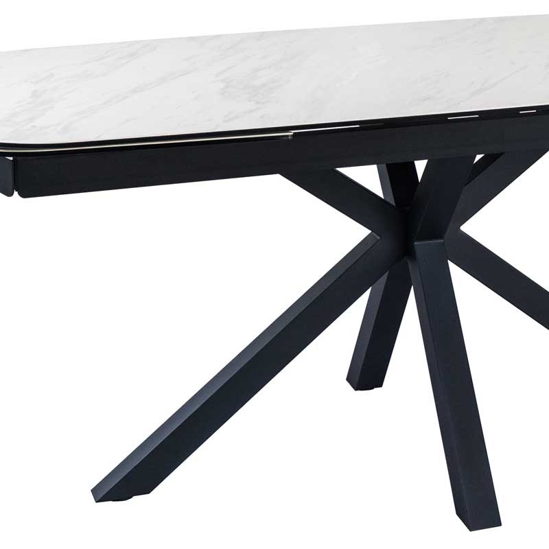 Table repas ELISA Shadow Pour 10 personnes. Rallonges et plateau céramique