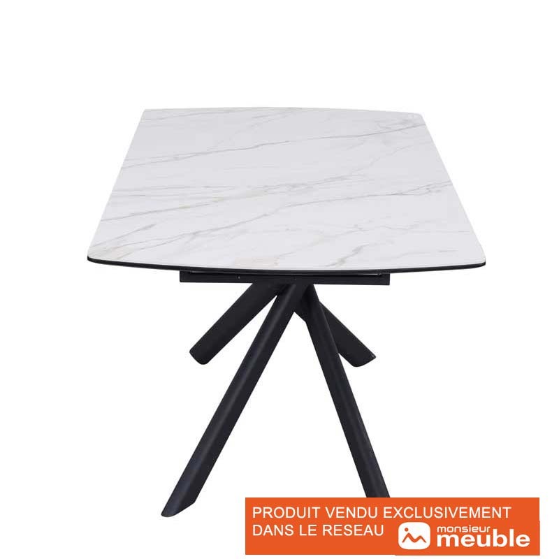 Table repas EMILIA 8 personnes Piétement design en forme d'étoile